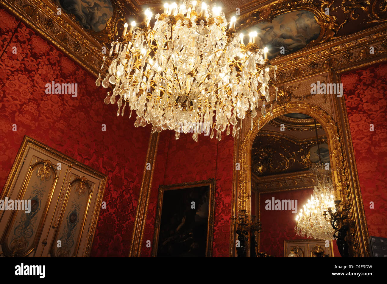 Opulent rooms in the Chateau of Versailles near Paris, France Stock ...
