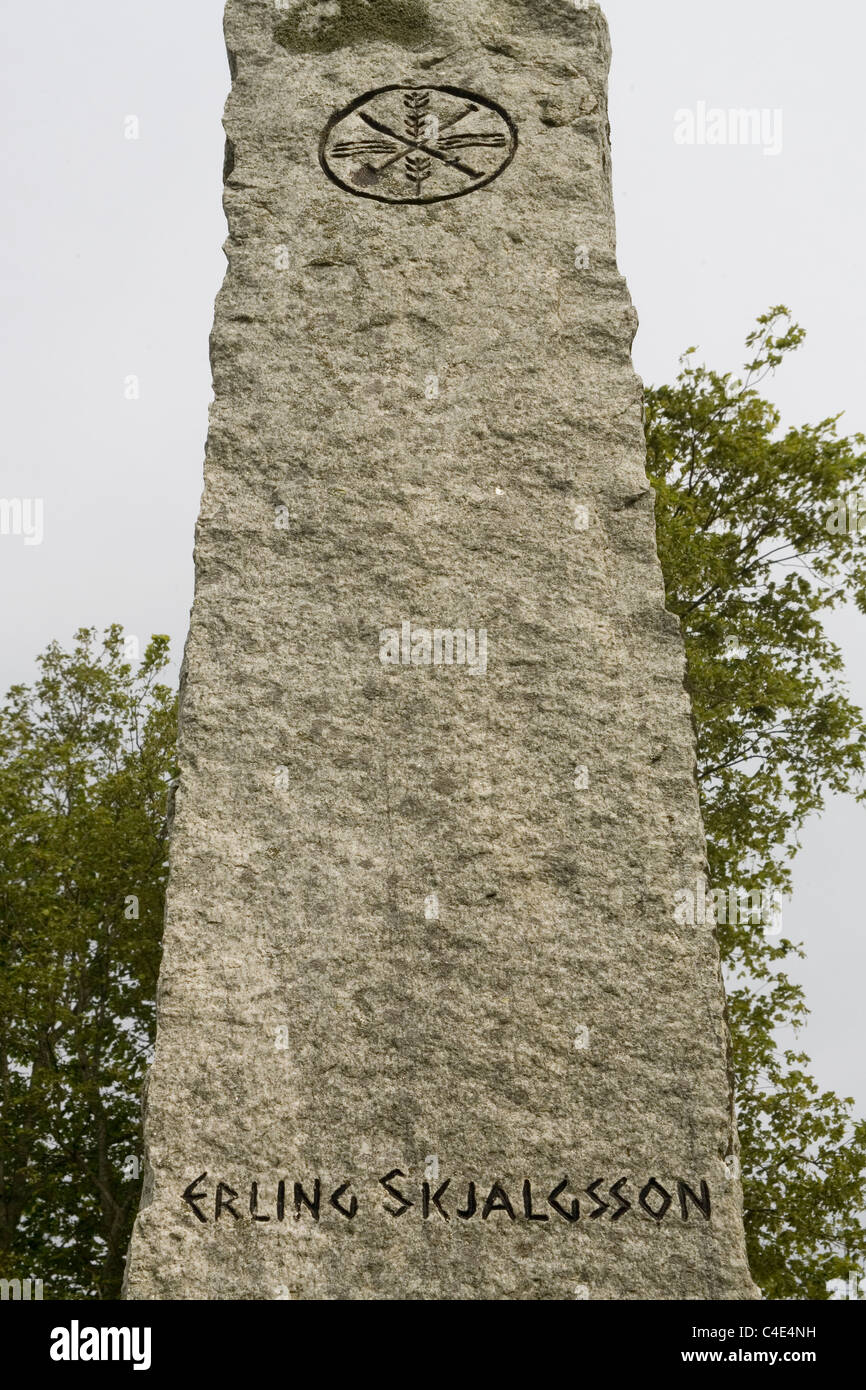 Norway Rogaland Stavanger Sola, Erling Skjalgsson monument Stock Photo ...