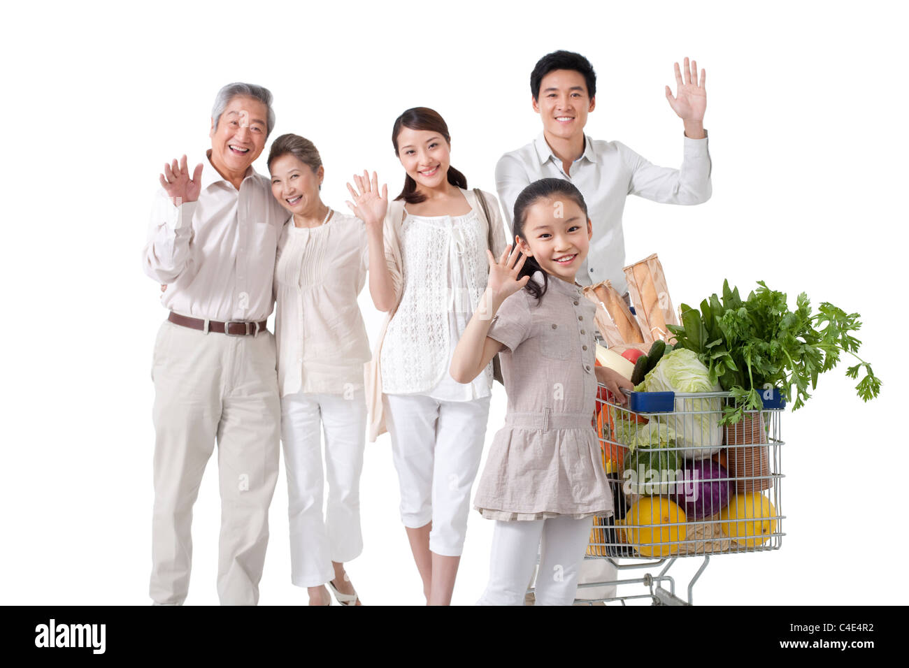 Multi-Generational Family Grocery Shopping Stock Photo - Alamy