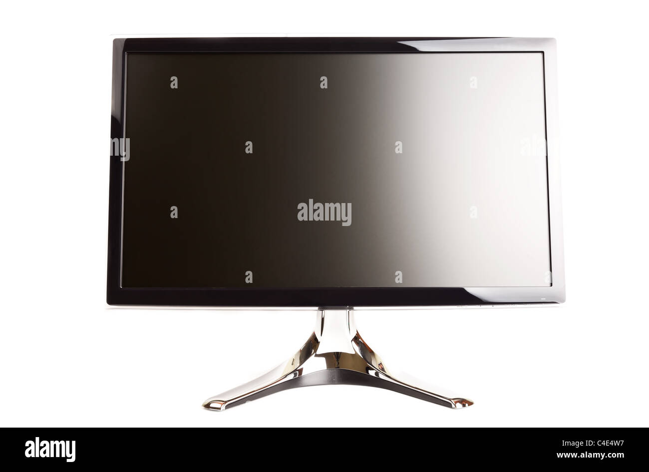 Isolated black flat LCD monitor on a white background Stock Photo - Alamy