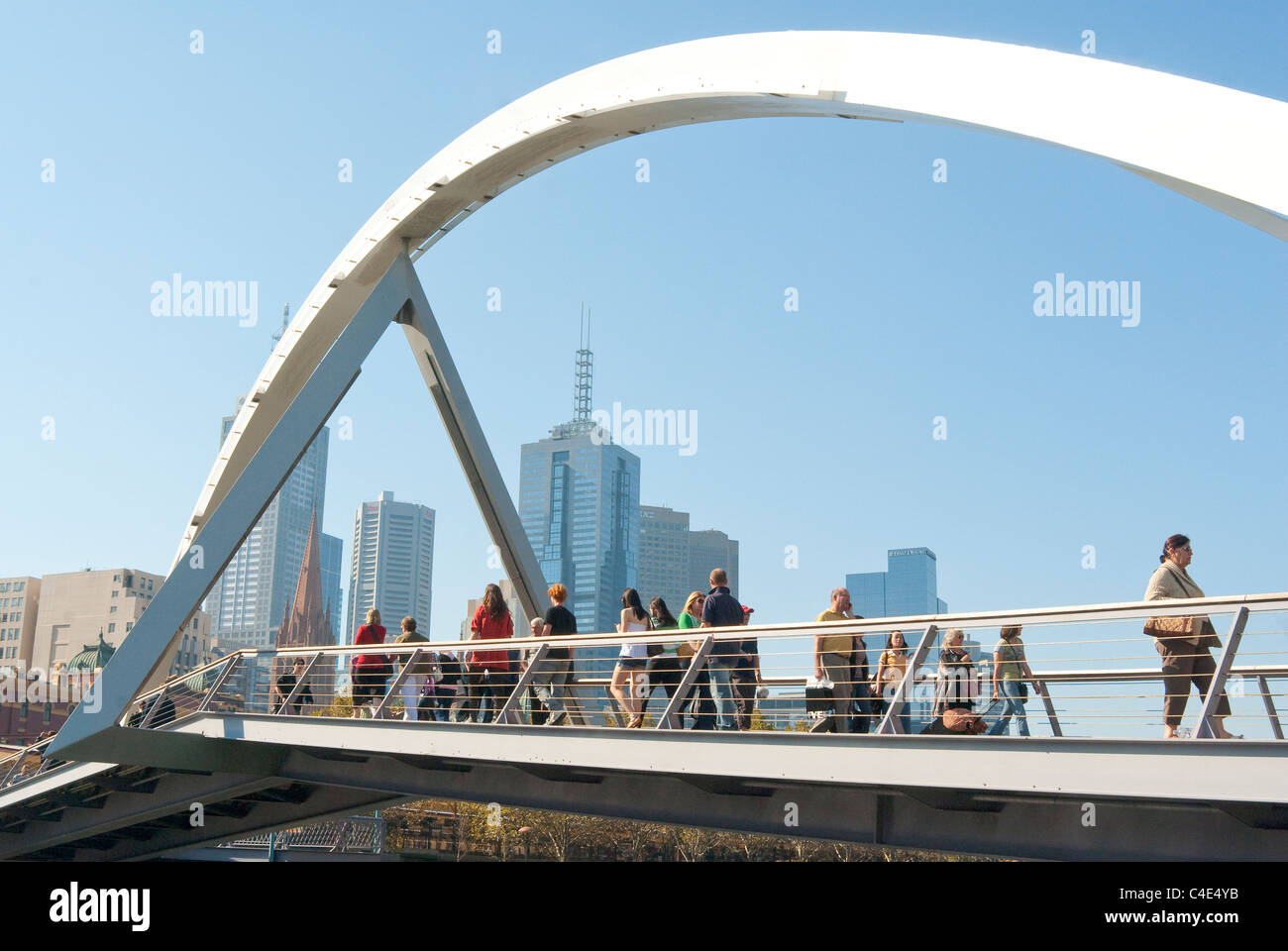 Southbank pedestrian bridge melbourne hi-res stock photography and ...