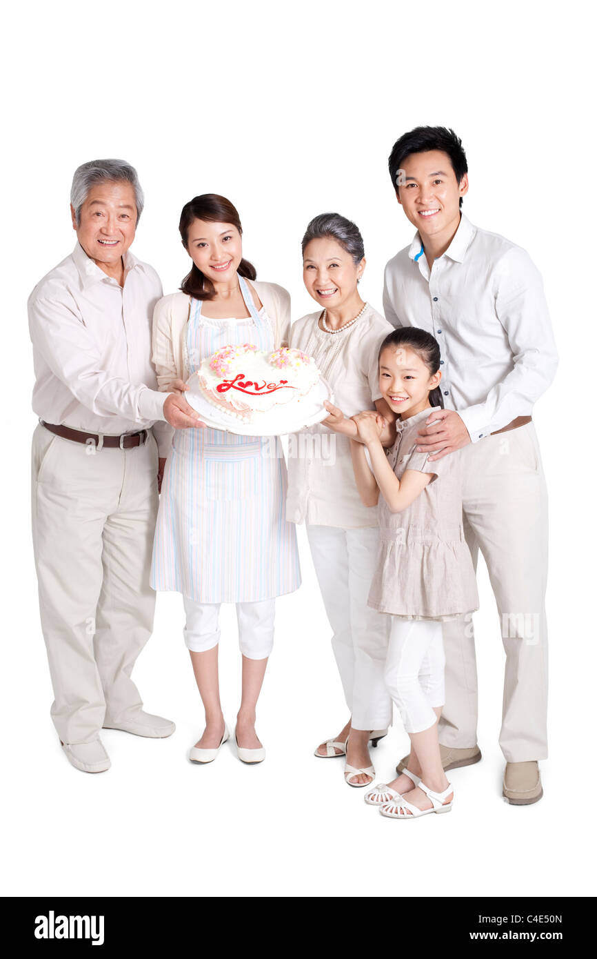 Two girls one cake Cut Out Stock Images & Pictures - Alamy