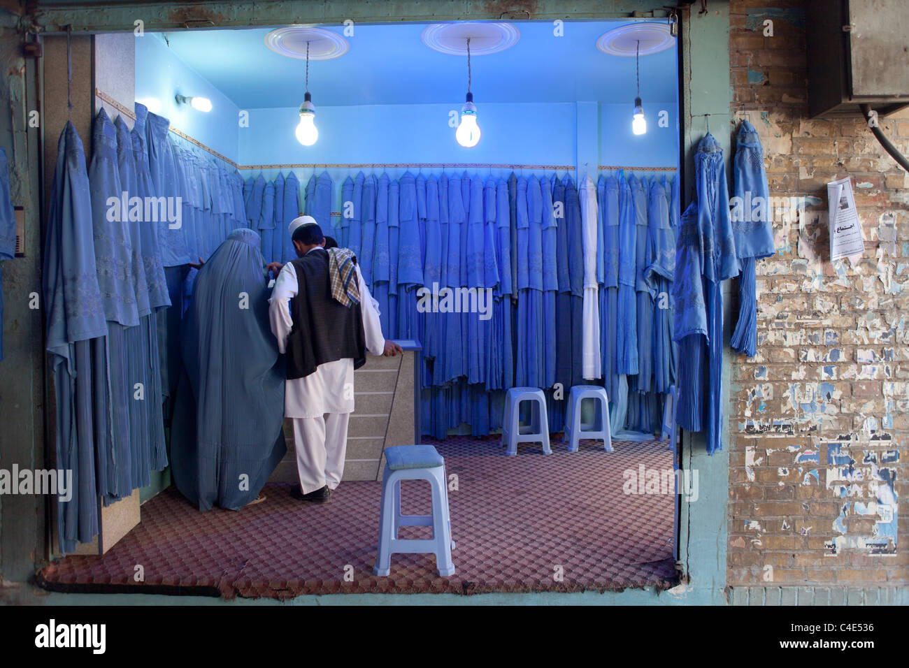burqa shop in herat, Afghanistan Stock Photo - Alamy