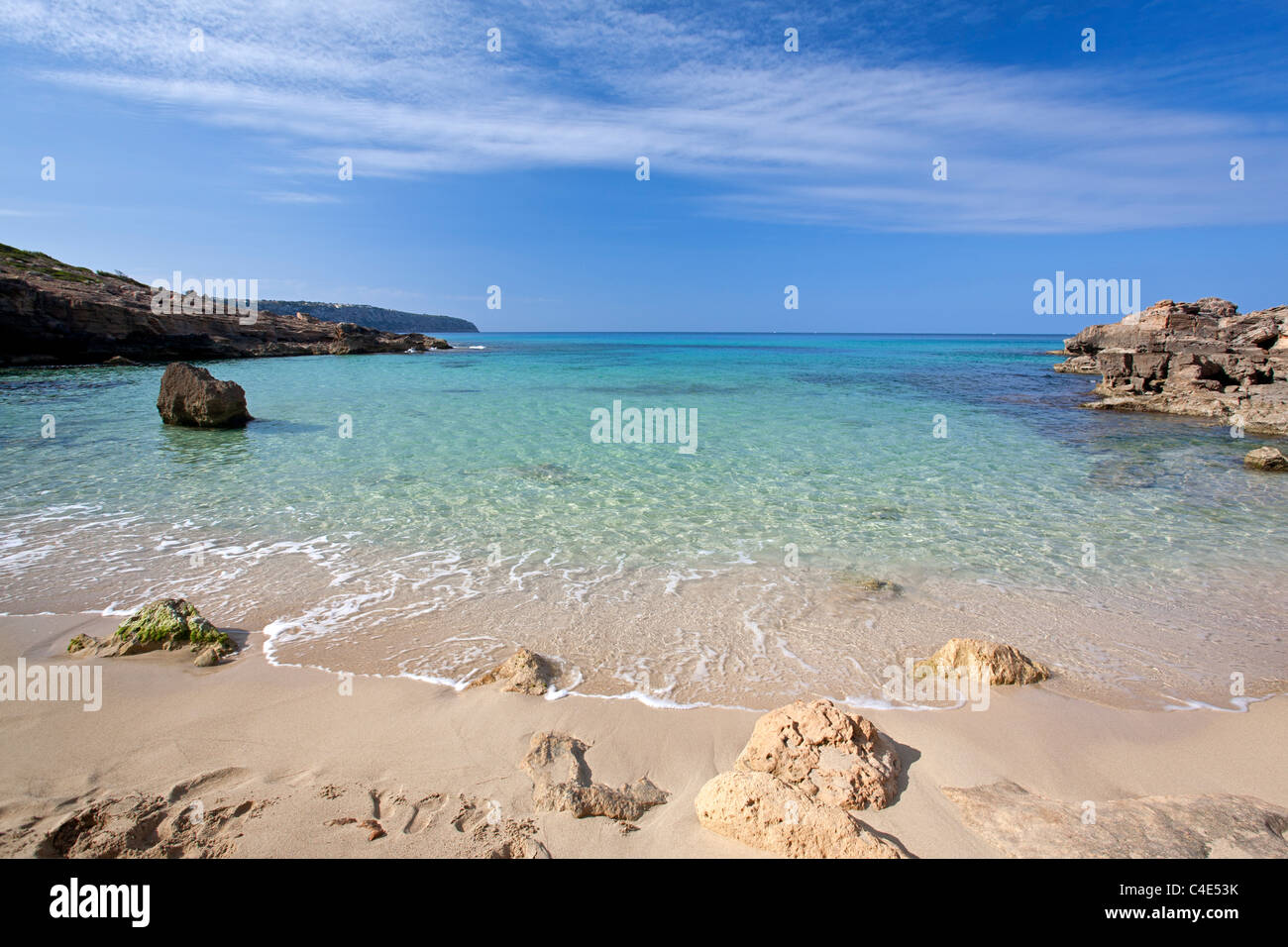 Cala Vella beach. Mallorca Island. Spain Stock Photo - Alamy