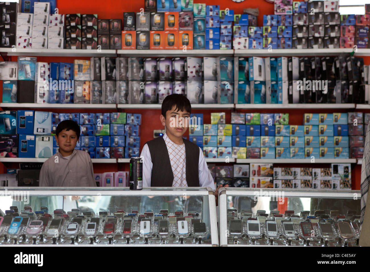 telephone shop in herat, Afghanistan Stock Photo - Alamy