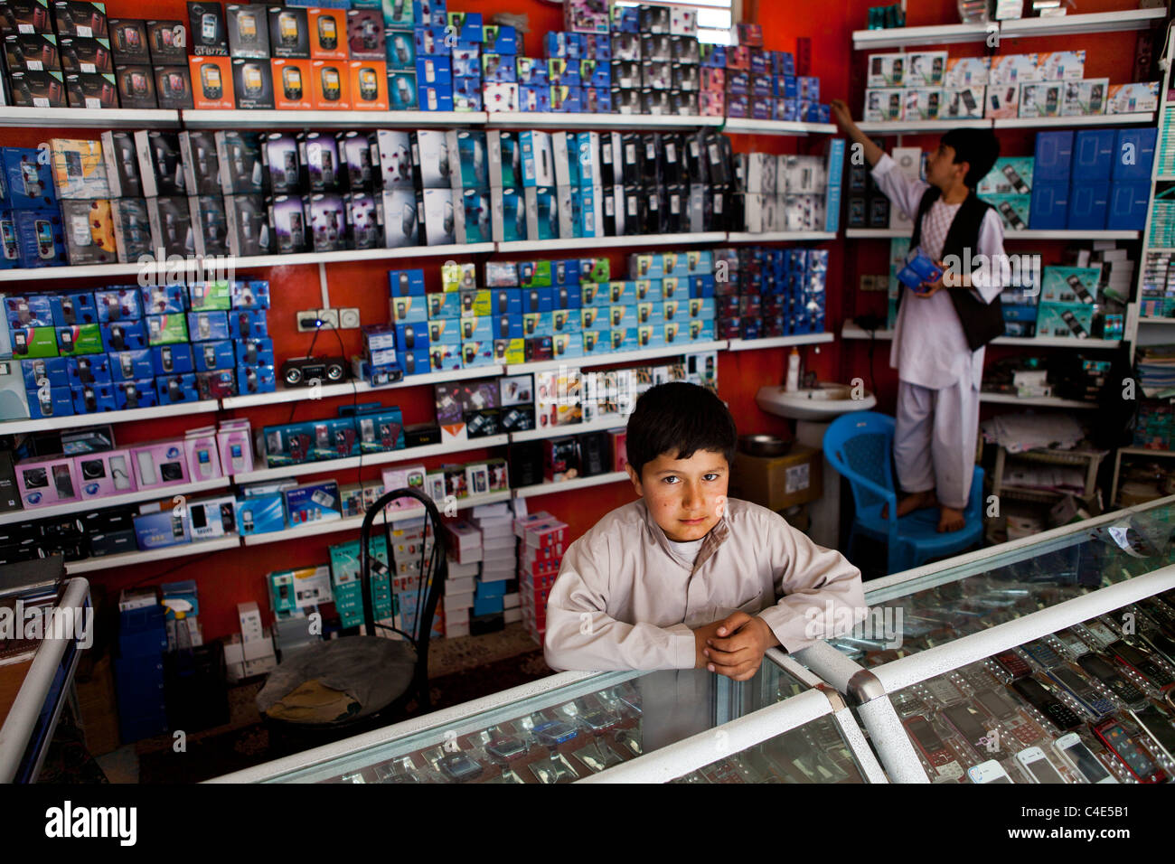 telephone shop in herat, Afghanistan Stock Photo - Alamy