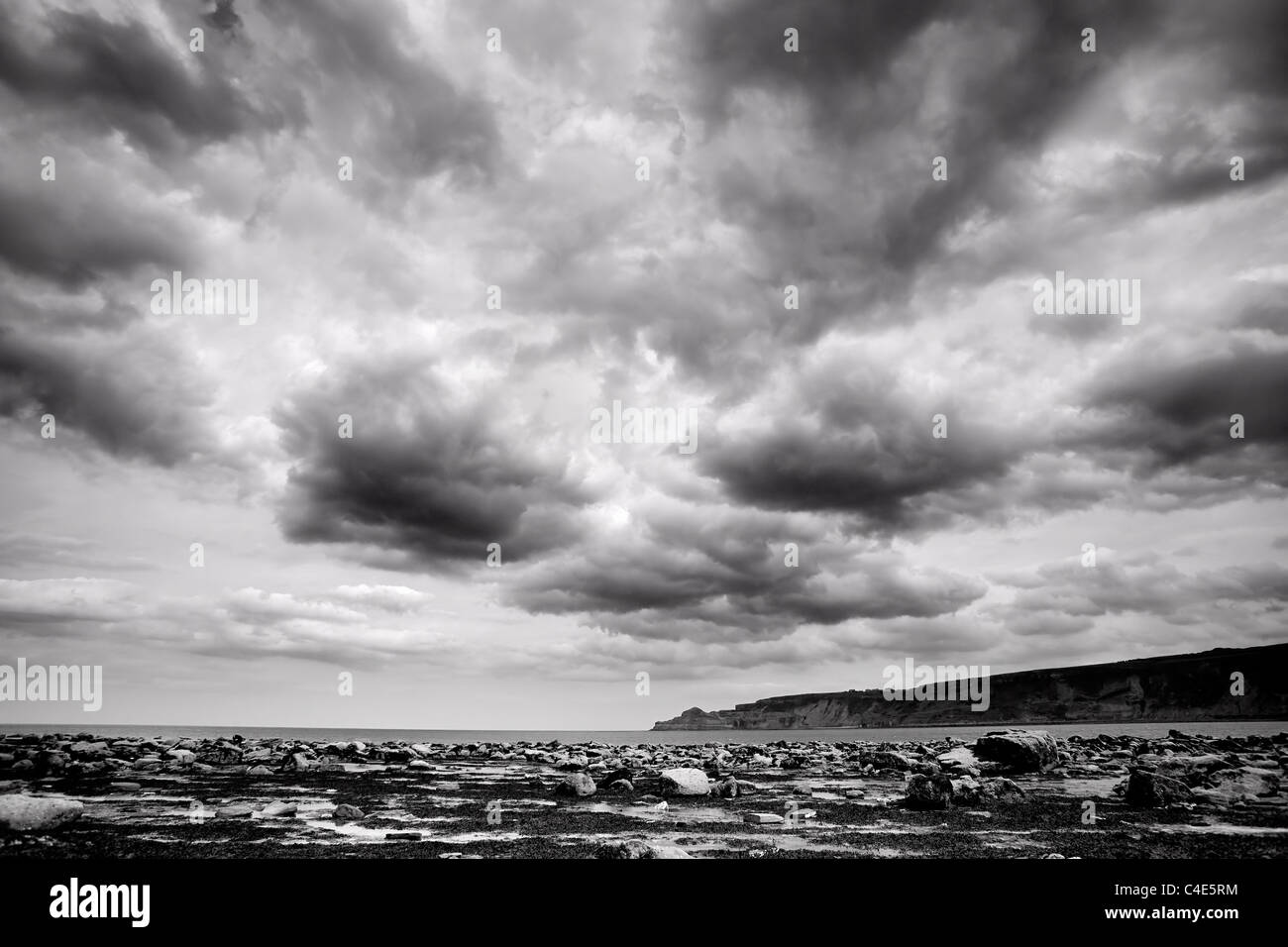 Runswick Bay looking over to Kettle ness, East Coast Yorkshire, England ...