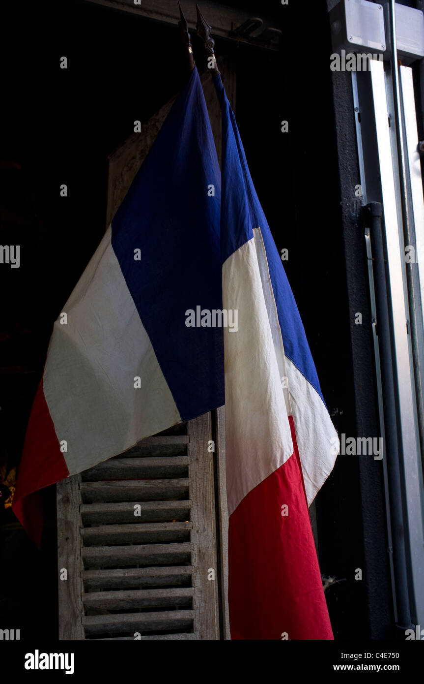 French flags in Paris market stall Stock Photo - Alamy