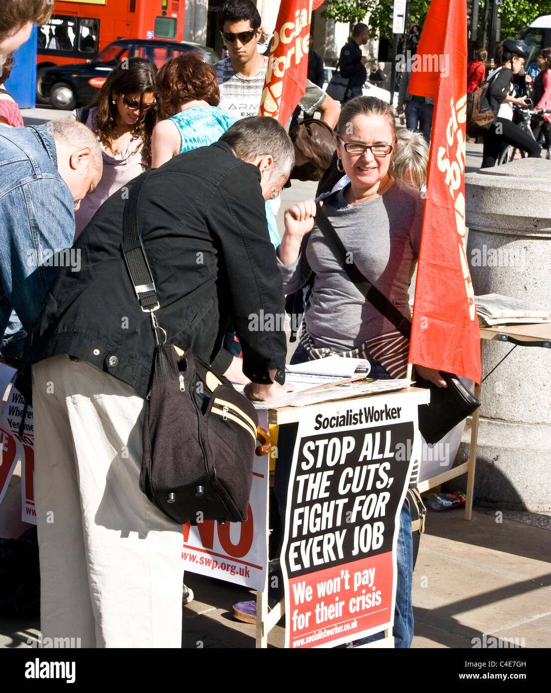 A Socialist Worker Party and women against rape rally in Trafalgar ...