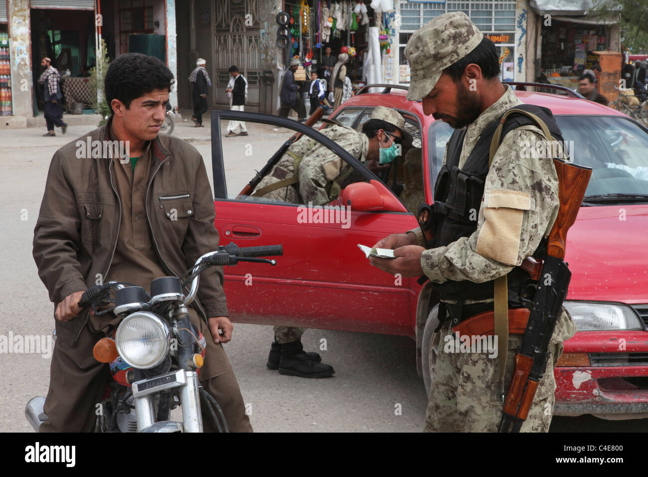 Afghan police and military patrol in Kabul Stock Photo - Alamy