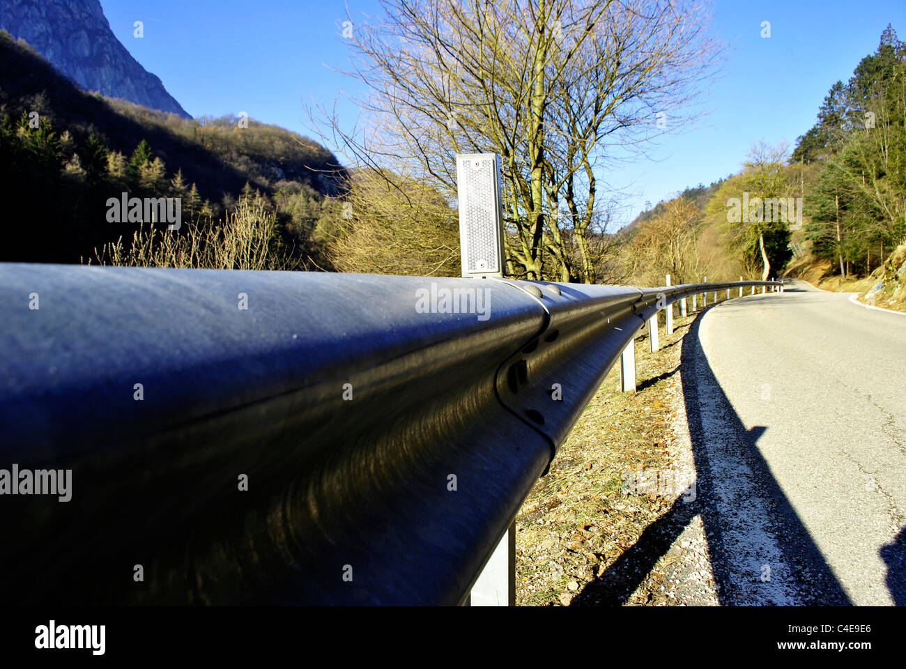 Highway guard rail Stock Photo - Alamy