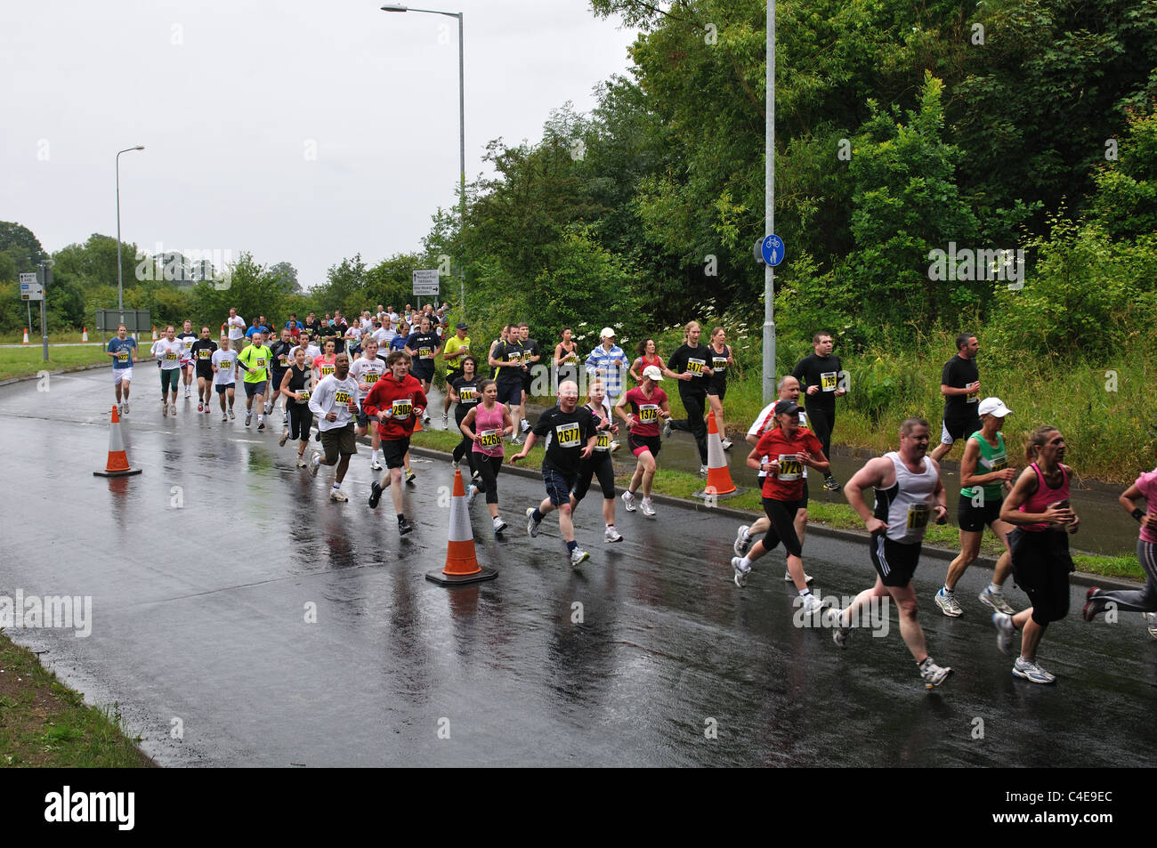 Runners in Two Castles 10k road race Stock Photo - Alamy