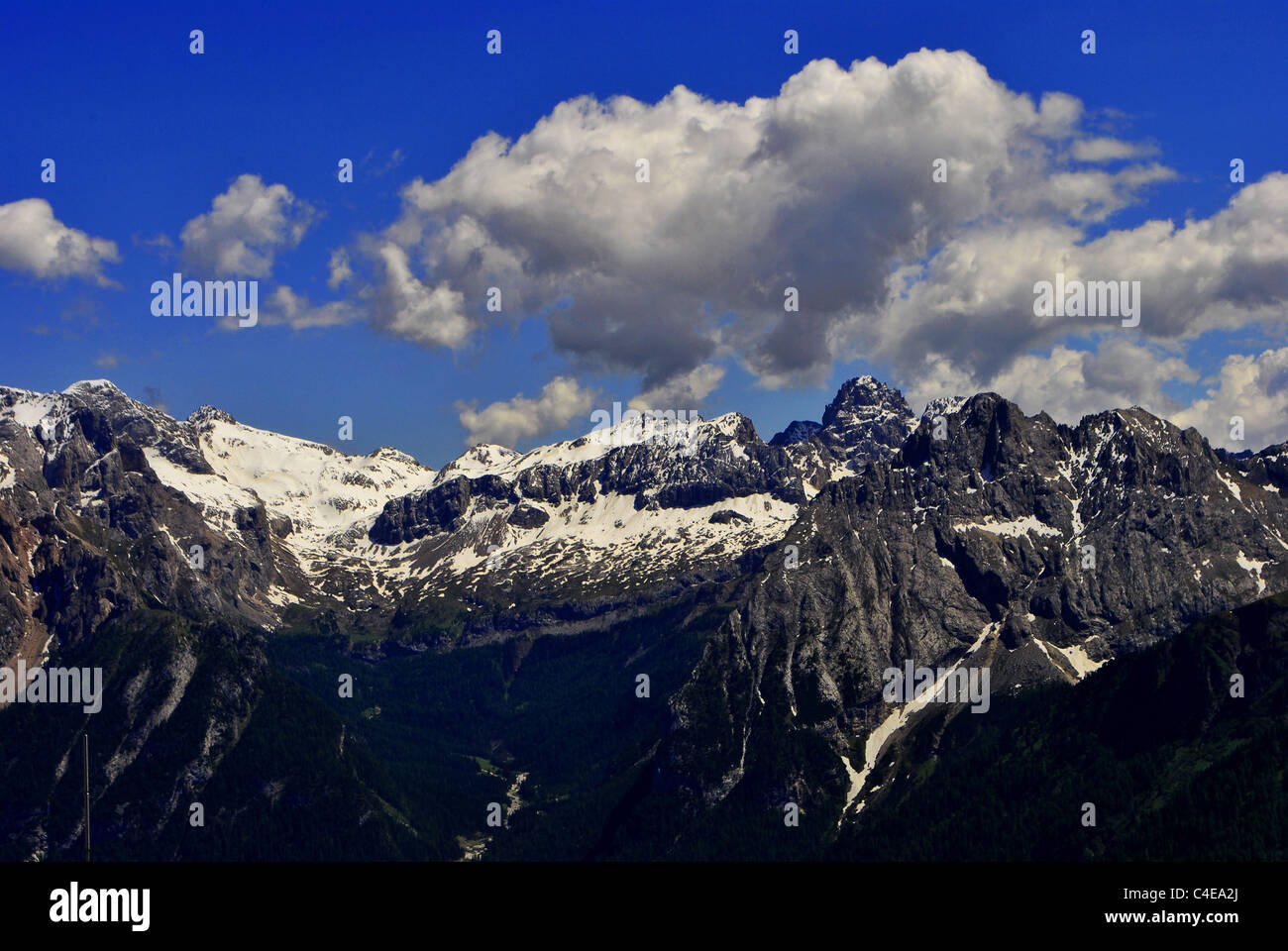 Italian Alps in the summer with blue sky, mountain landscape Stock ...
