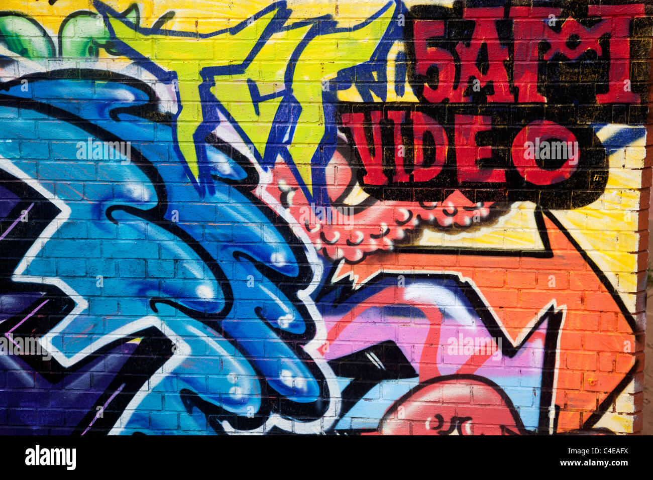 Graffiti on brick wall Stock Photo - Alamy