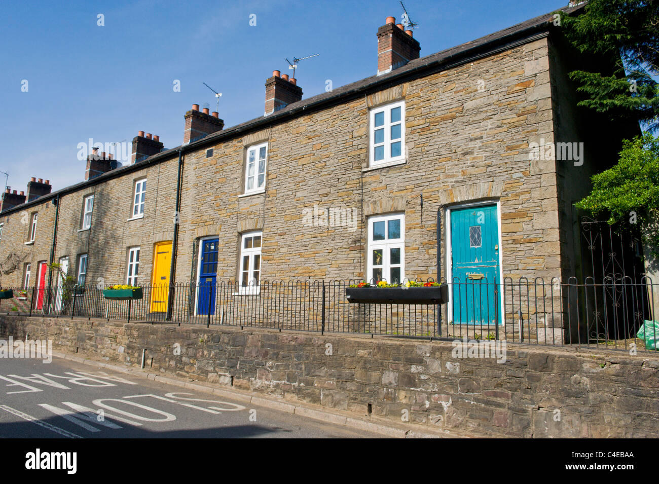 British Victorian Terrace House, Door High Resolution Stock Photography ...