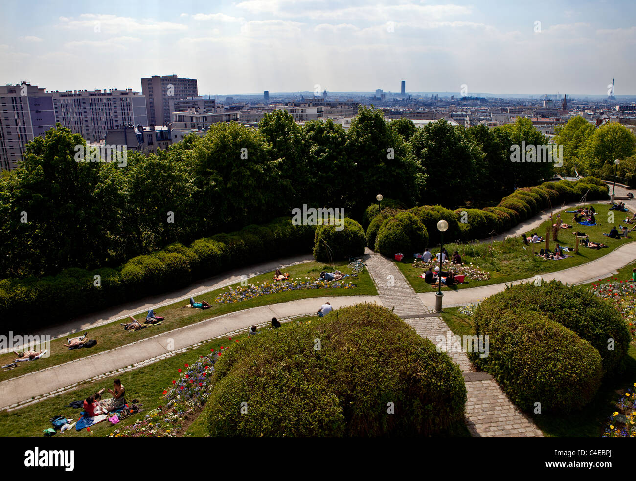Belleville Park, Paris Stock Photo - Alamy