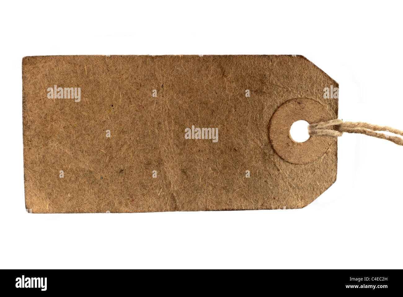 An old paper label on a white background Stock Photo - Alamy