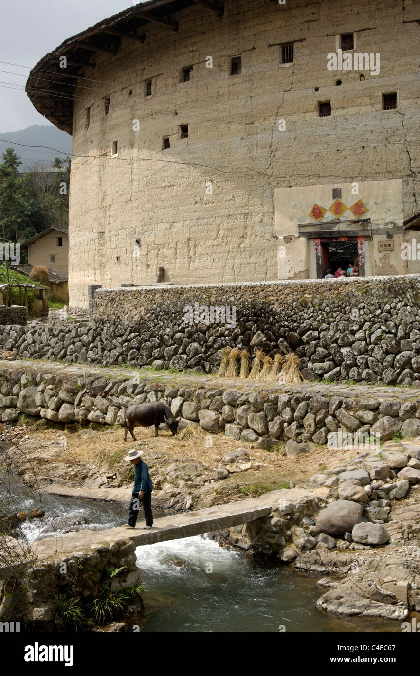 The Yuchang Building, the oldest surviving tulou in China. Tulou are ...