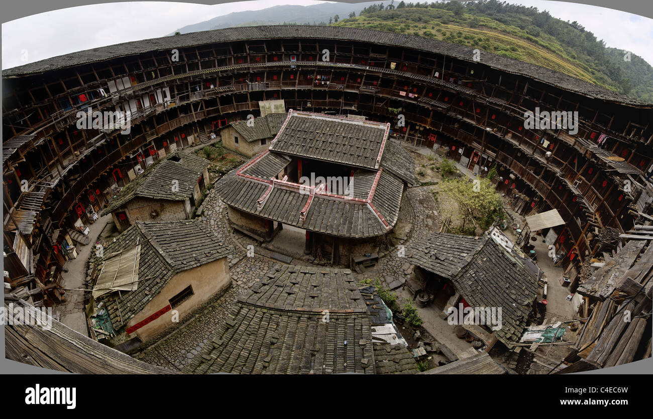 The Yuchang Building, the oldest surviving tulou in China. Tulou are ...