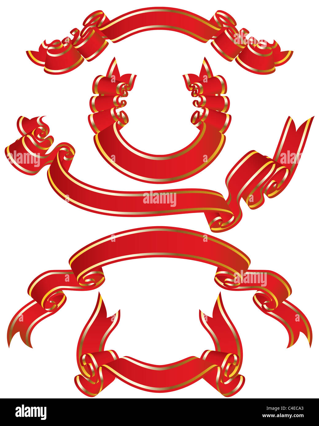 Set of different vector ribbons for design use Stock Photo - Alamy