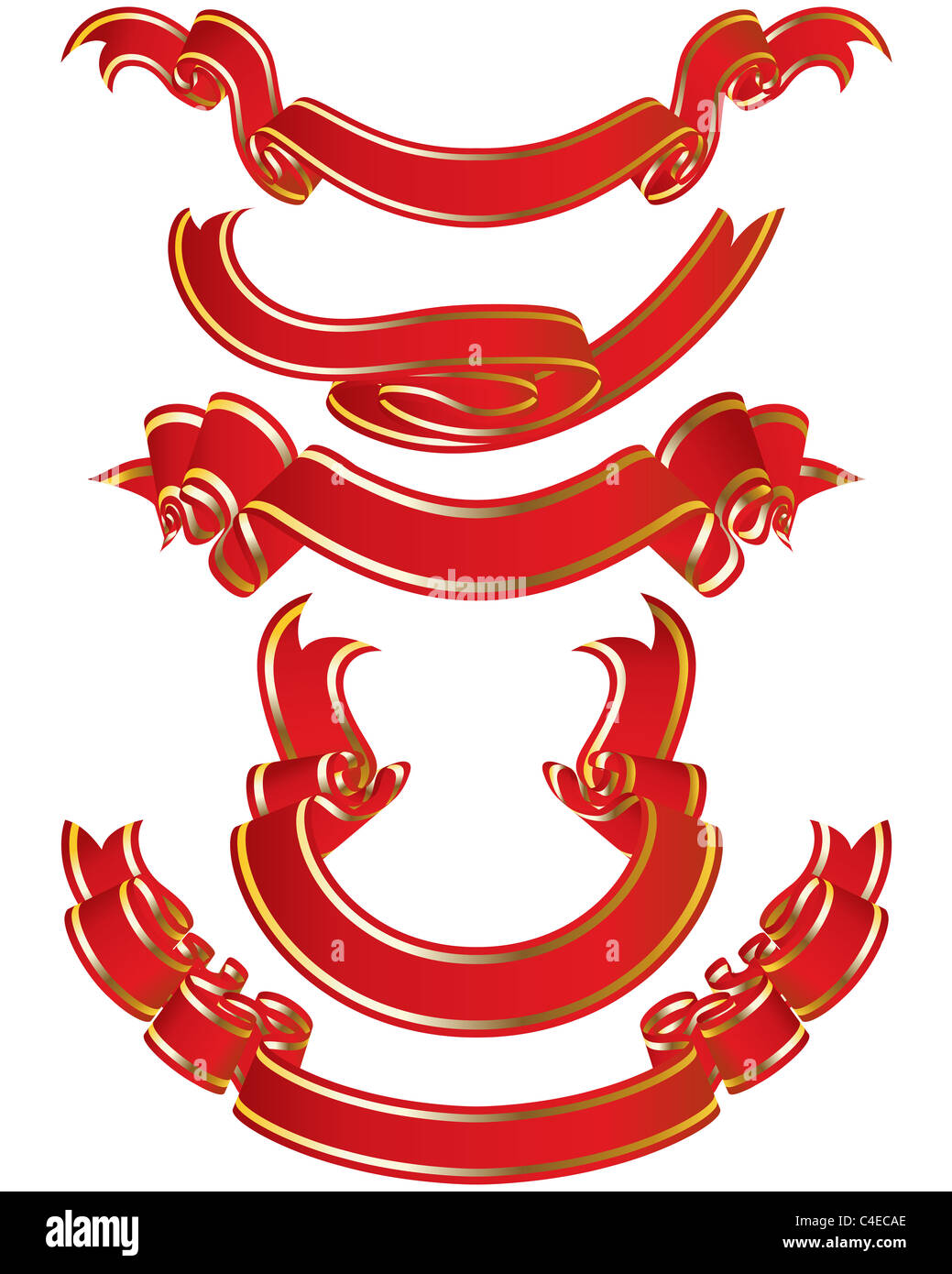 Set of different vector ribbons for design use Stock Photo - Alamy