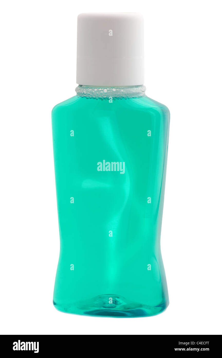 object on white - Shampoo in plastic bottle close up Stock Photo - Alamy