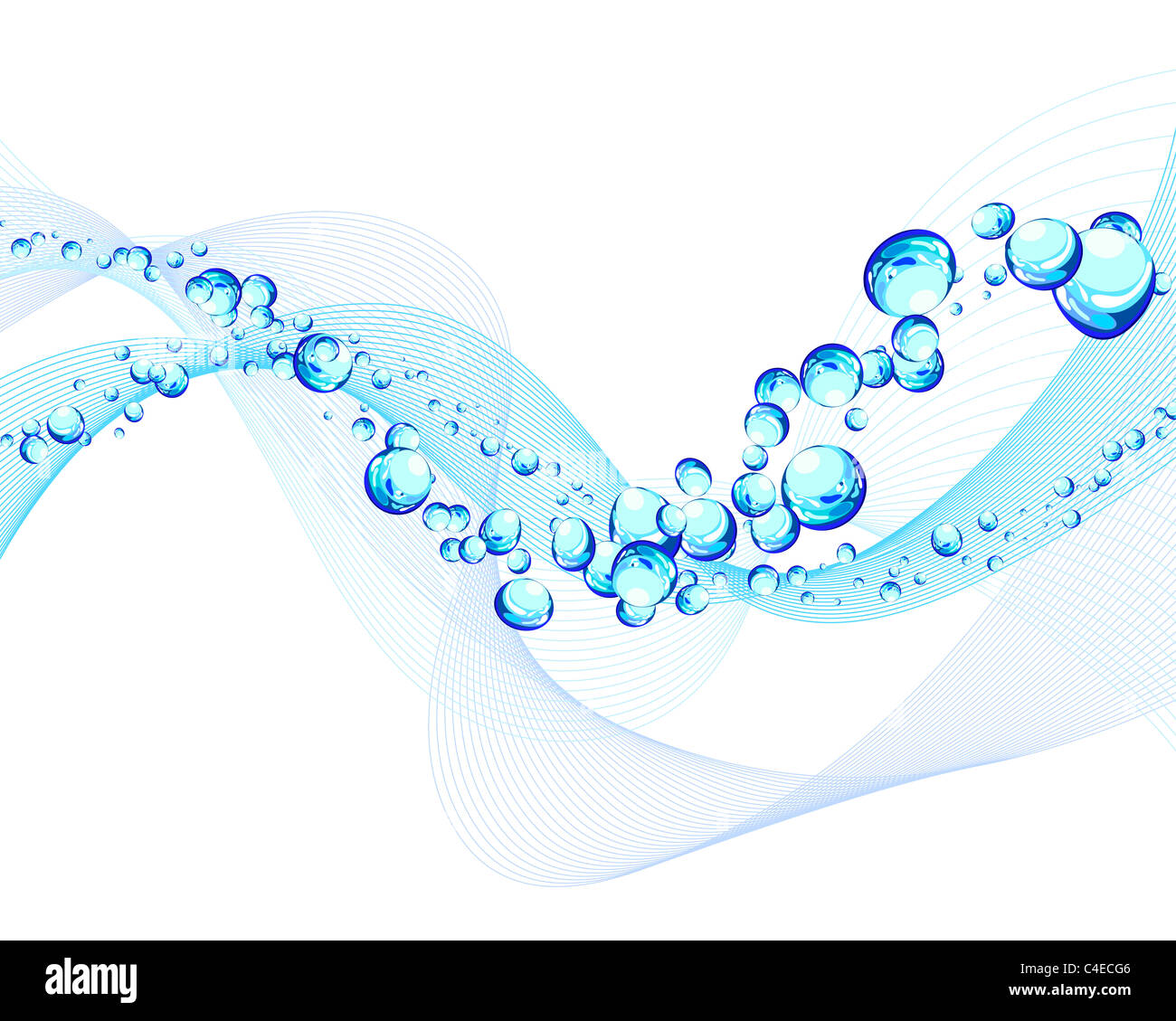 Abstract water vector background with bubbles of air Stock Photo - Alamy