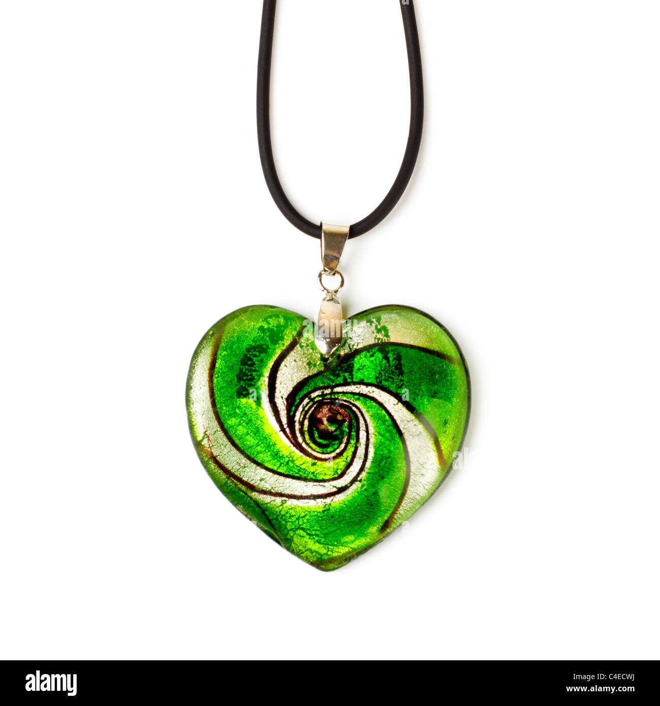 Green crystal heart on Cut Out Stock Images & Pictures - Alamy
