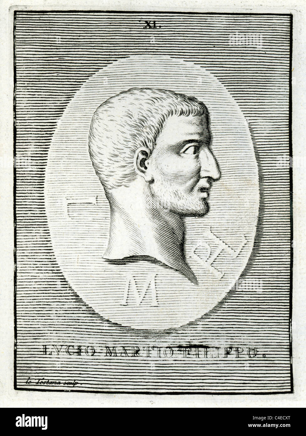 Classical portrait of Lucio Martio Filippo Stock Photo - Alamy