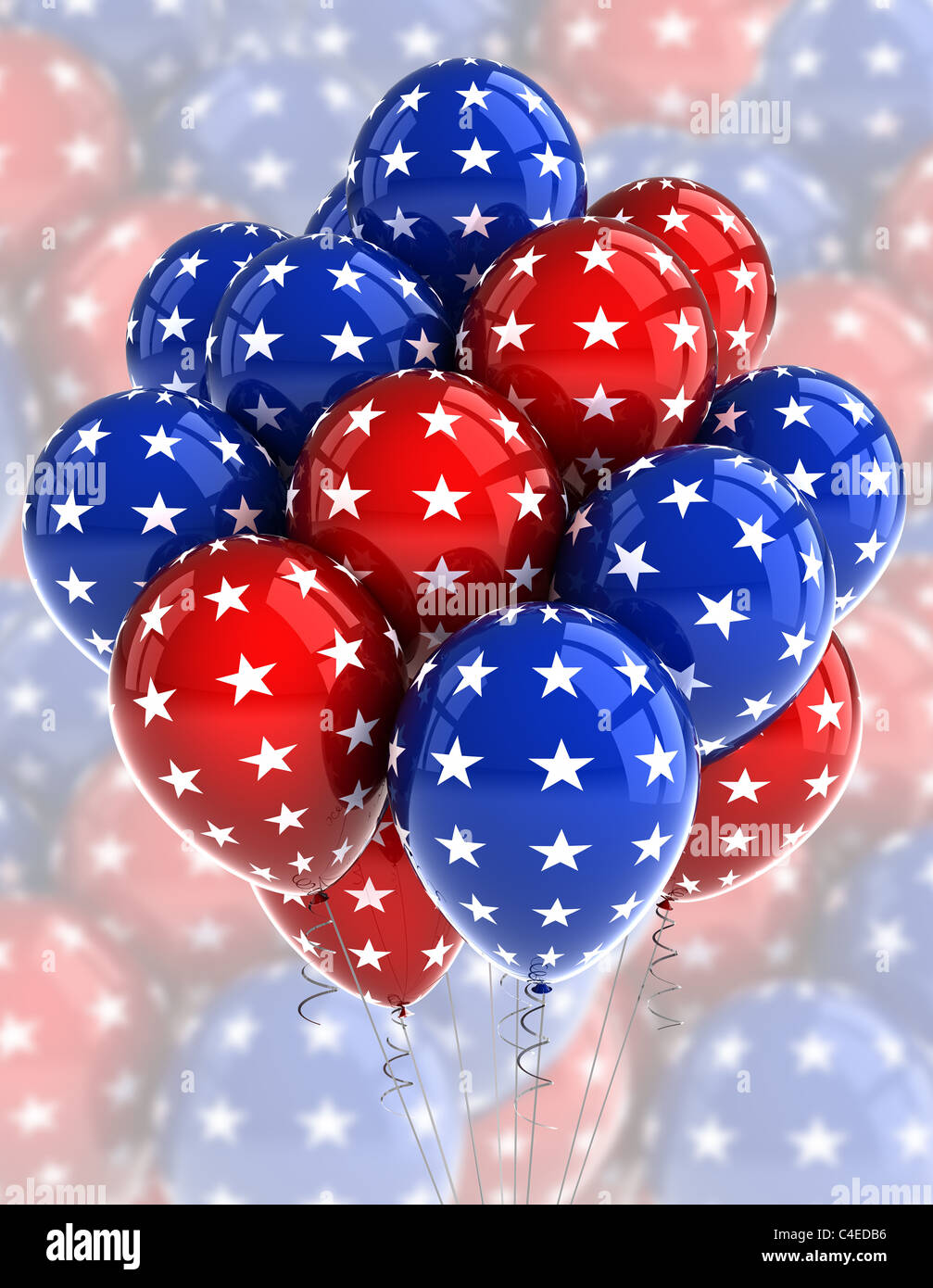 American patriotic balloons Stock Photo - Alamy