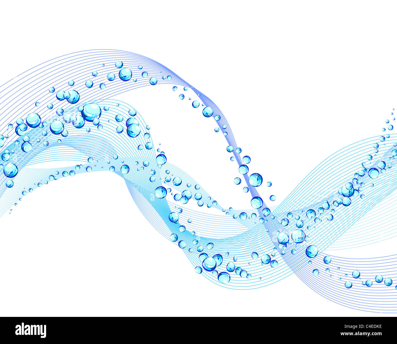 Abstract water vector background with bubbles of air Stock Photo - Alamy