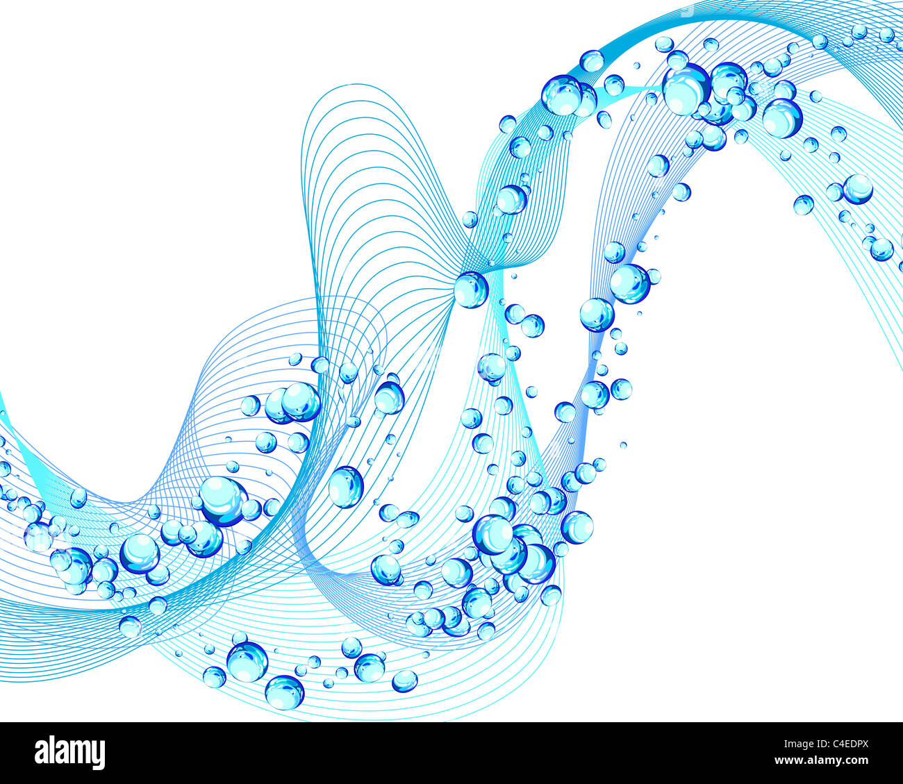 Abstract water vector background with bubbles of air Stock Photo - Alamy
