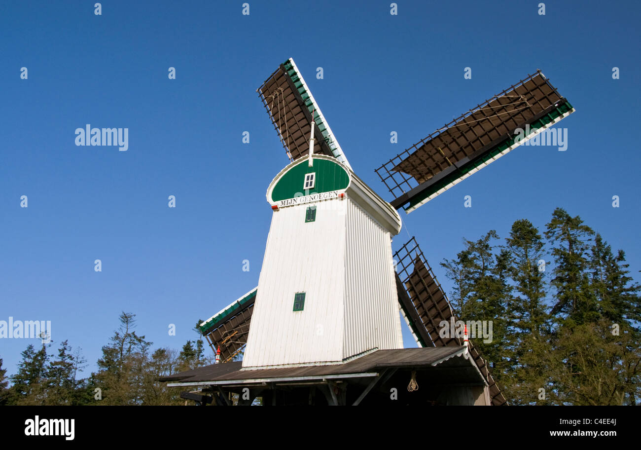 A windmill at the Open Air Museum in Arnhem, the Netherlands Stock ...