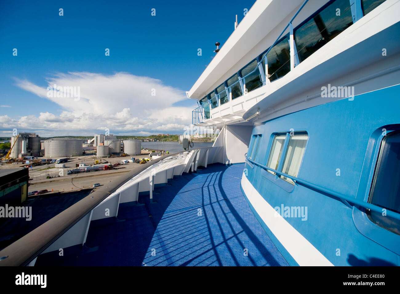 The desk of cruise ship Stock Photo - Alamy