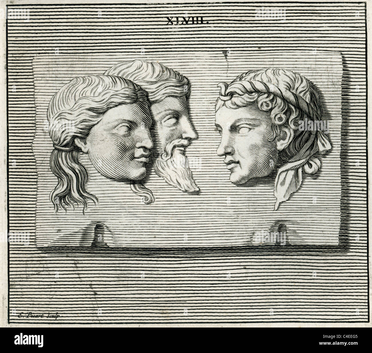 Classical portraits of the ancients Stock Photo - Alamy