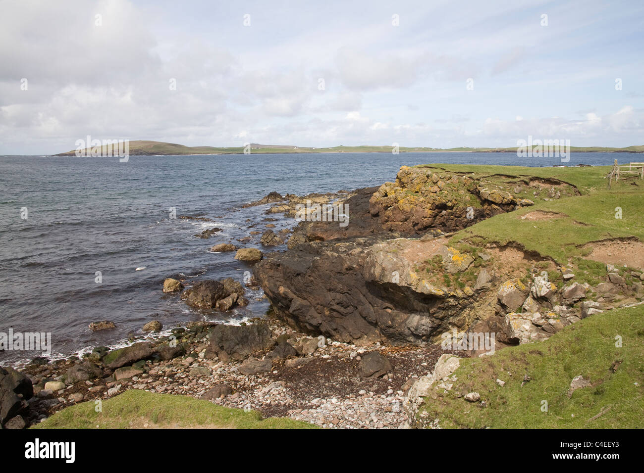 Shetland Isles Scotland Looking across Papa Sound to Papa Stour island ...