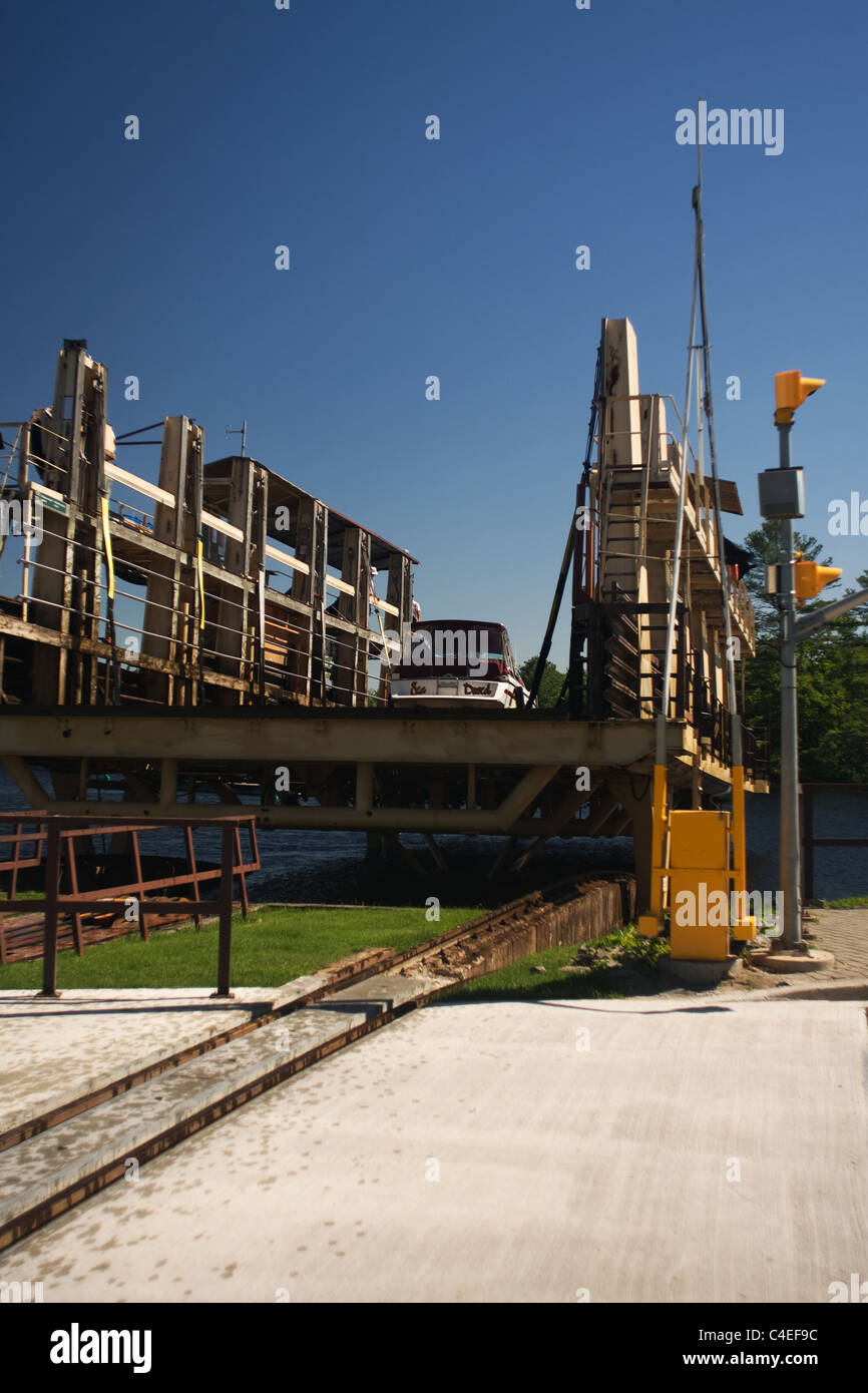 The Marine Railway at Big Chute in the Muskoka - Georgian Bay region of ...