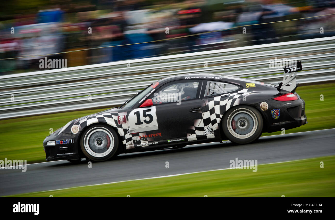 Richard Denny driving for Parr Motorsport in the Carrera Cup at Oulton ...