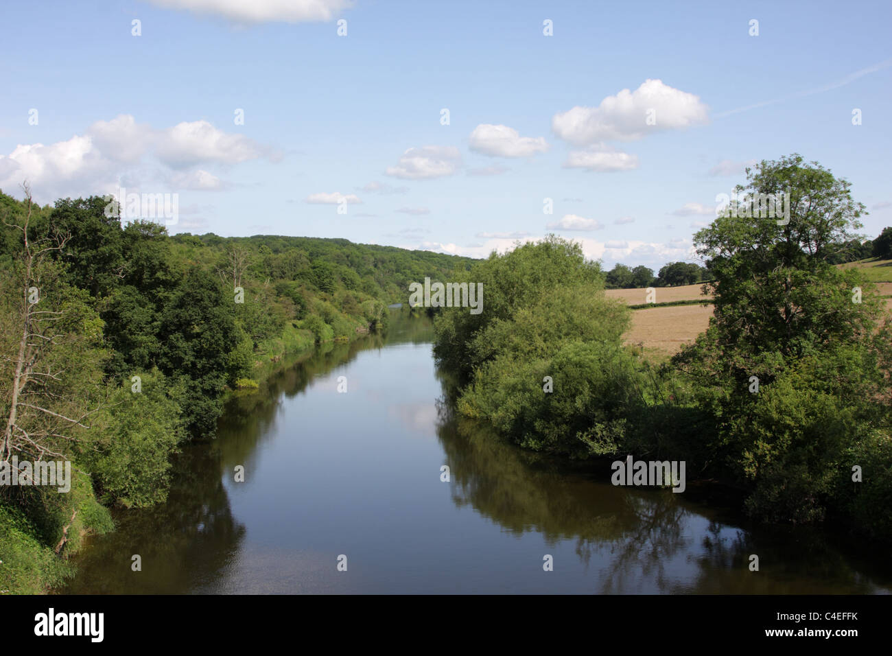 The river Severn taken from the footbridge at the Severn valley country ...