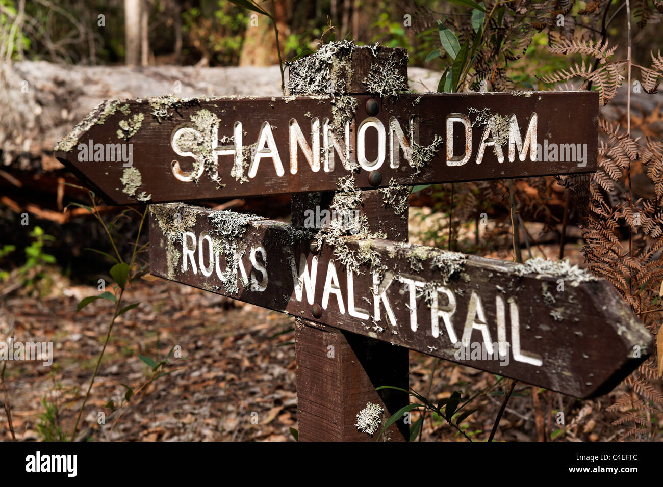 Direction sign in the Shannon National Park, Southwest Australia Stock ...