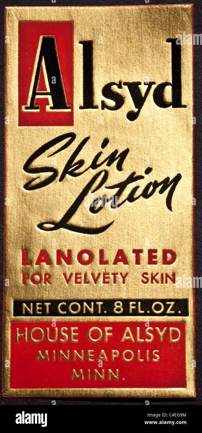 Antique prescription drug label Stock Photo - Alamy