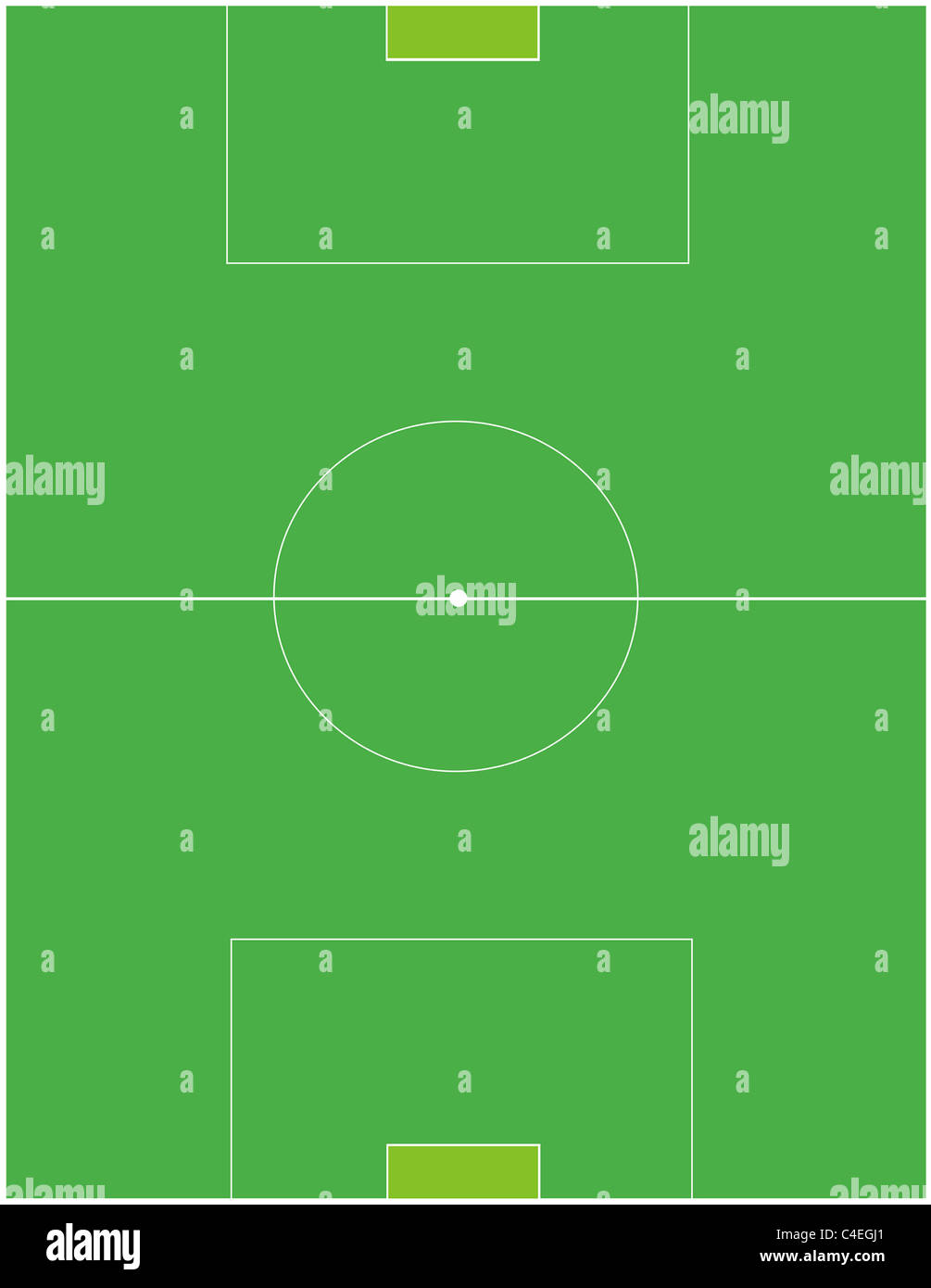 soccer field by a large plan Stock Photo - Alamy