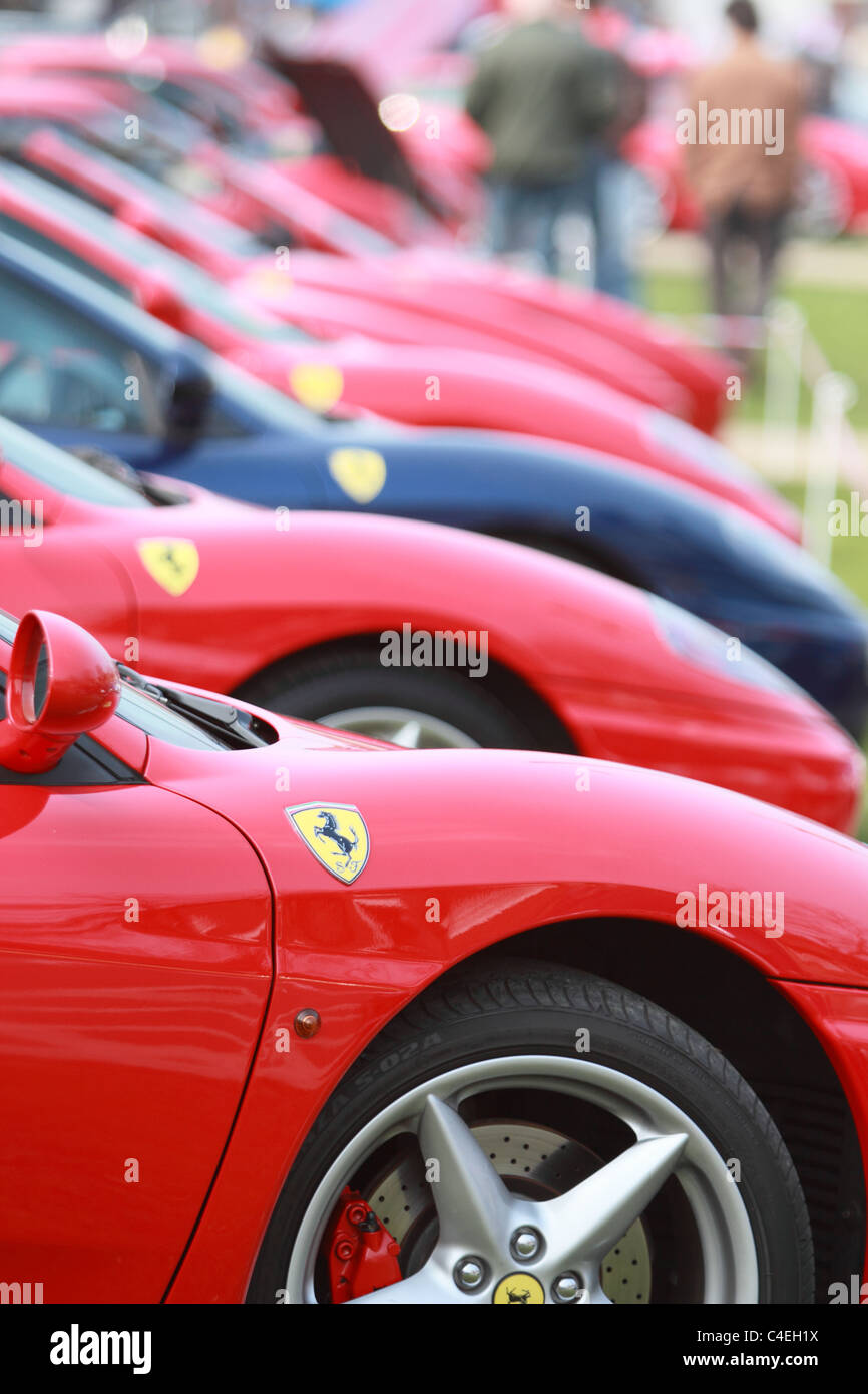 Red Ferrari sportscars Stock Photo - Alamy