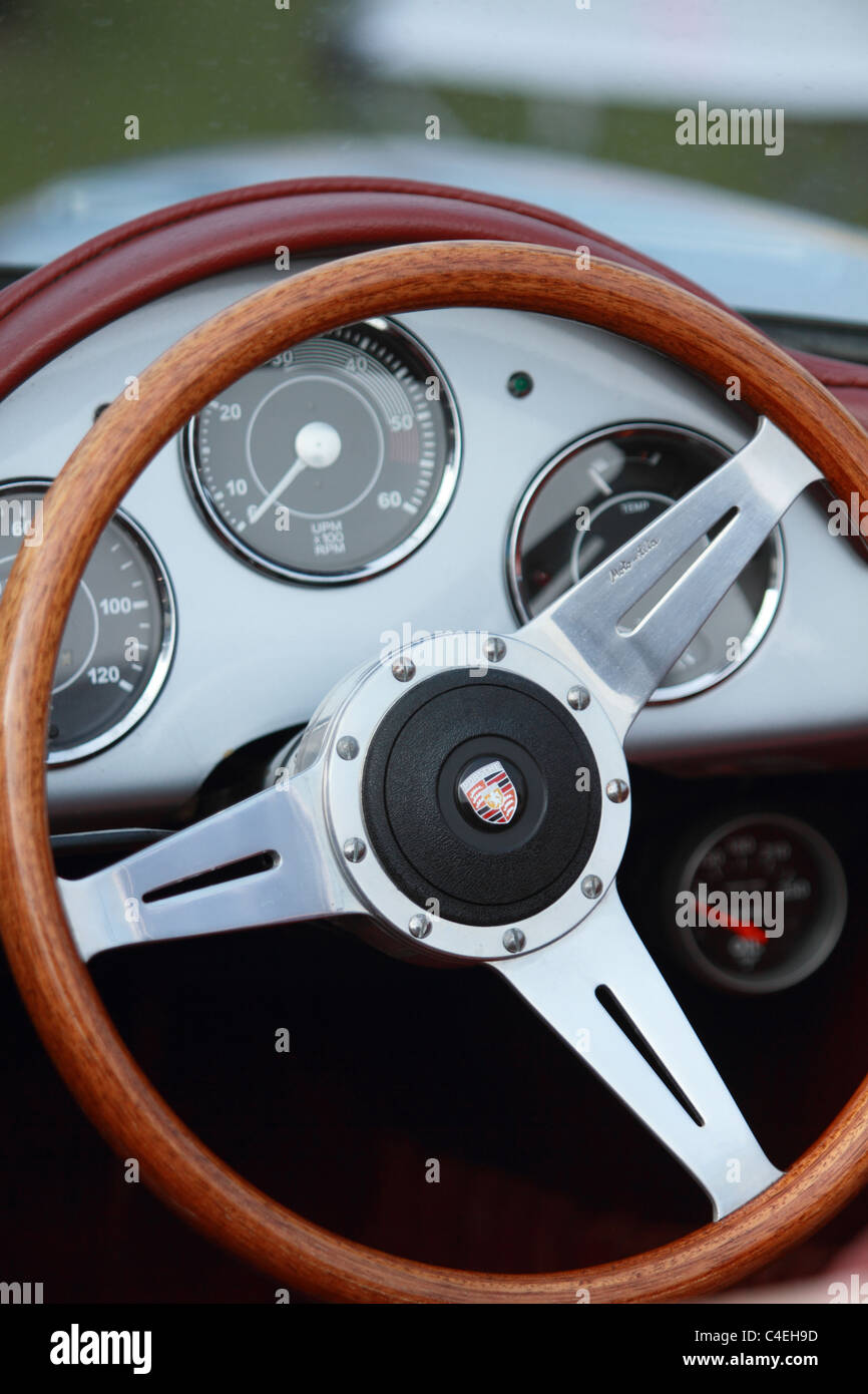 wooden car steering wheel Stock Photo - Alamy