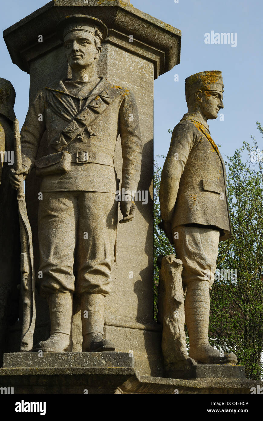 Detail of East Brent war memorial, Somerset, UK Stock Photo - Alamy