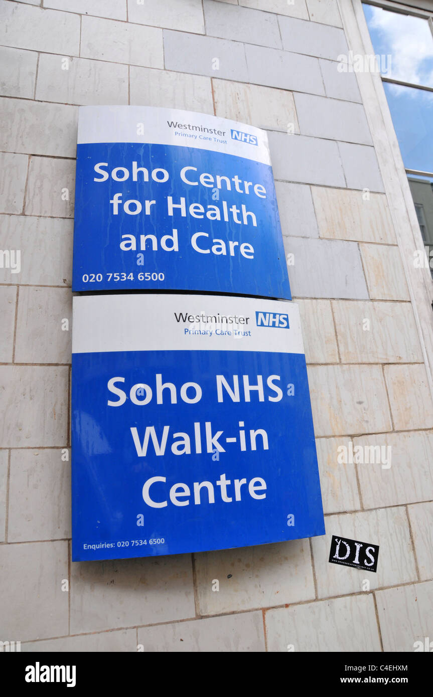 Soho London NHS walk in centre Stock Photo - Alamy