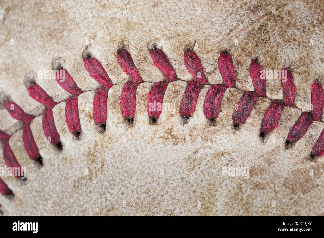 An old worn baseball texture Stock Photo - Alamy