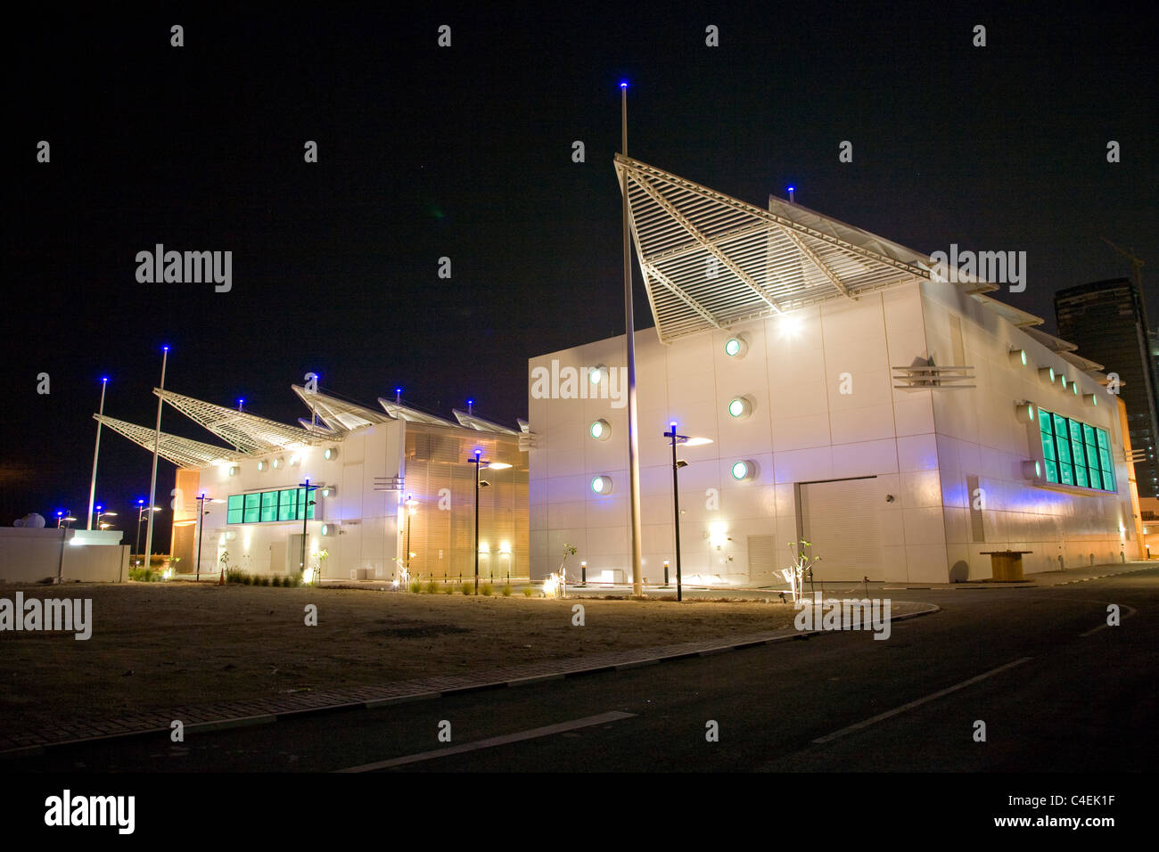 Electricity Substation West Bay Doha Qatar Dusk Stock Photo - Alamy