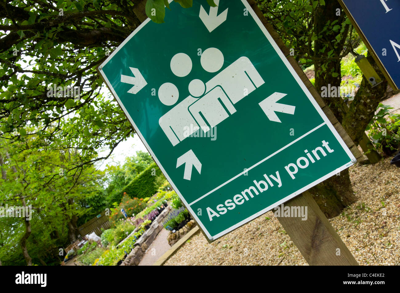 Assembly point sign hi-res stock photography and images - Alamy