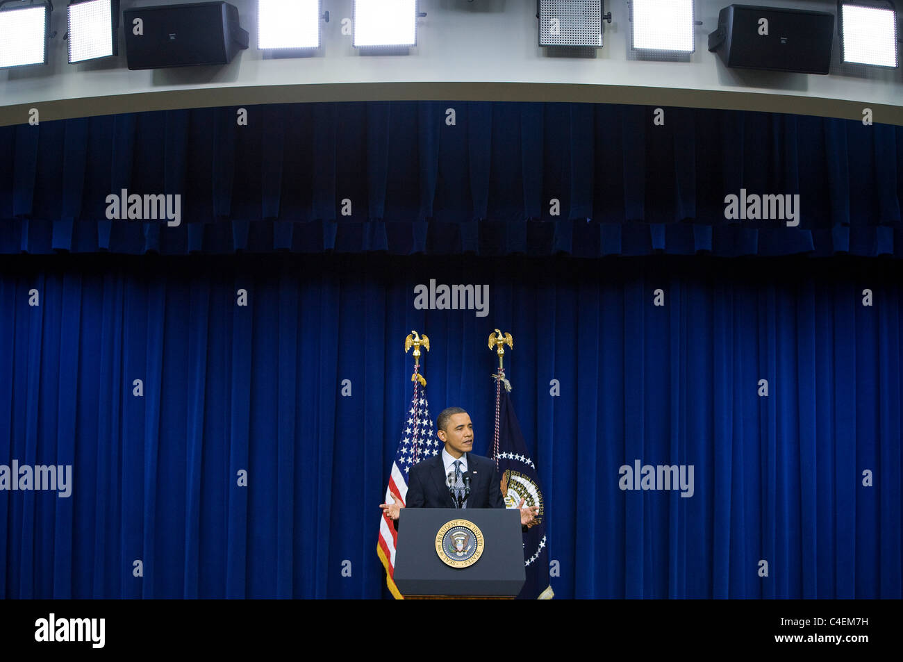 President Barack Obama participates in a press conference at the White ...